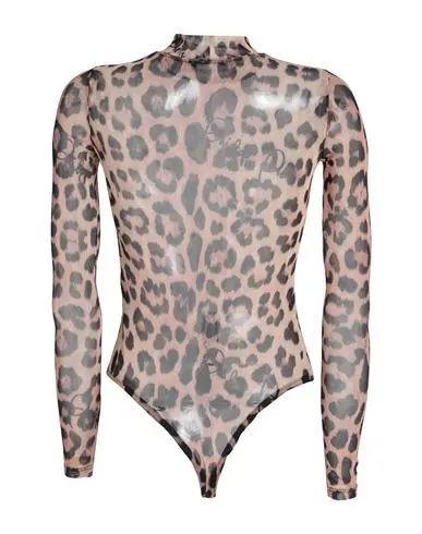 Philipp Plein Leopard Print Bodysuit - Camel
