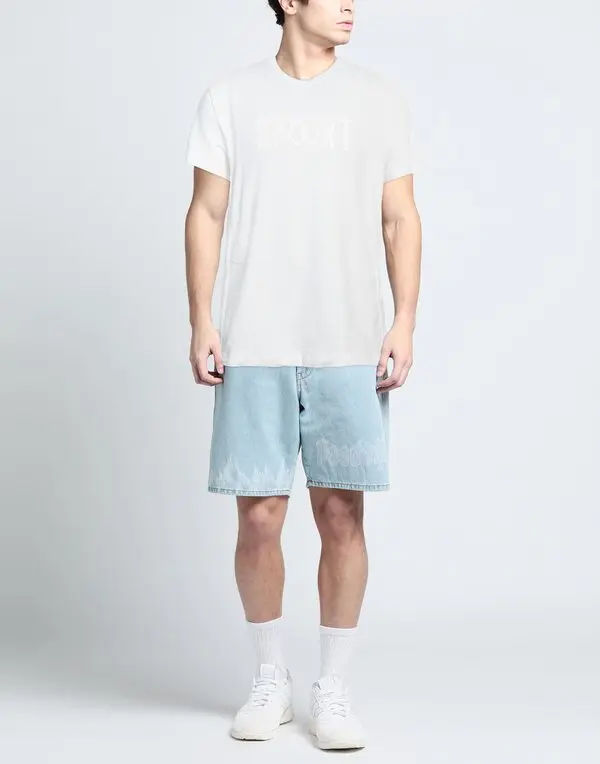 BIKKEMBERGS T-shirt Size Cotton, Elastane, Polyester - White