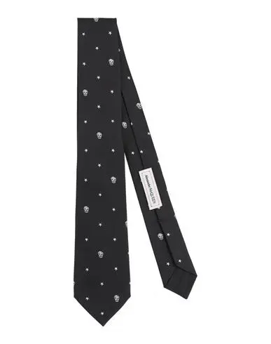 Alexander McQueen Silk Neck Tie - Black