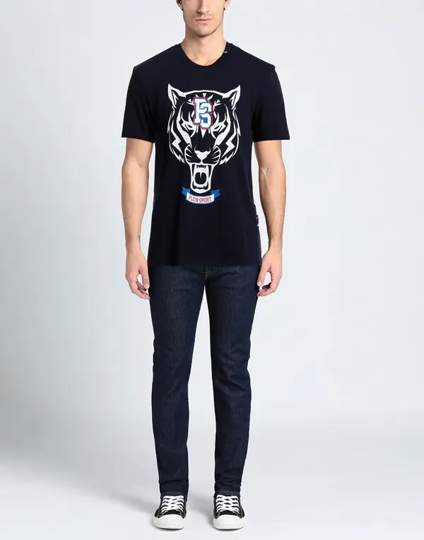 PLEIN SPORT T-shirt Size Cotton, Elastane - Dark Blue