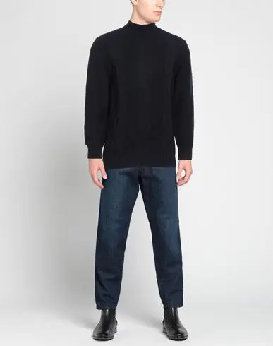 BROOKSFIELD Cable-knit Turtleneck - Navy Blue