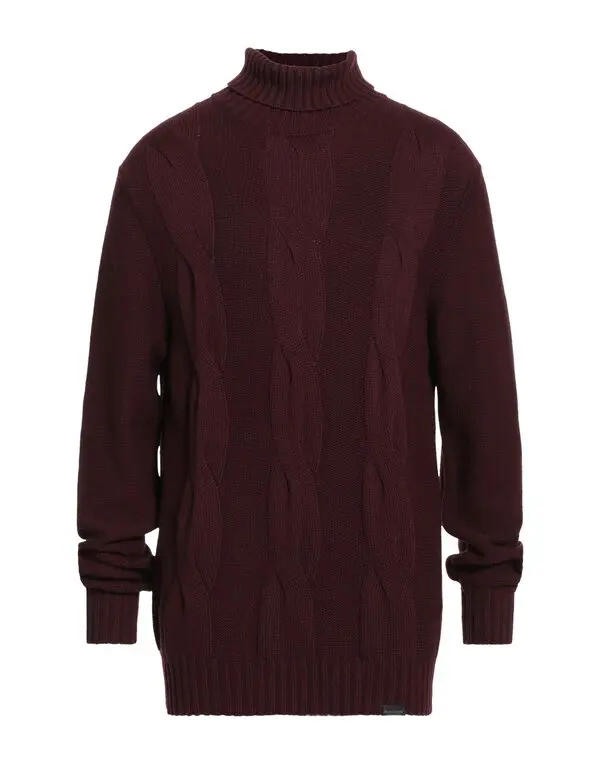 BROOKSFIELD Cable-knit Turtleneck - Red