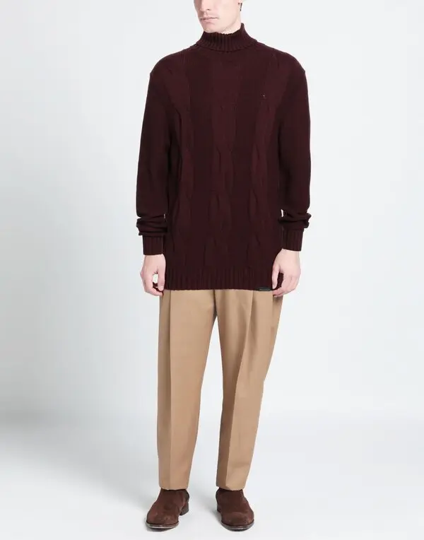 BROOKSFIELD Cable-knit Turtleneck - Red