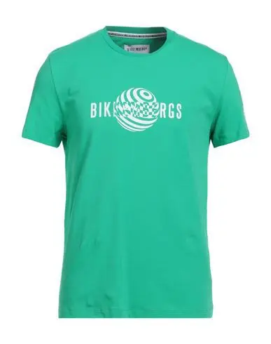 BIKKEMBERGS T-shirt Size Cotton, Elastane - Green