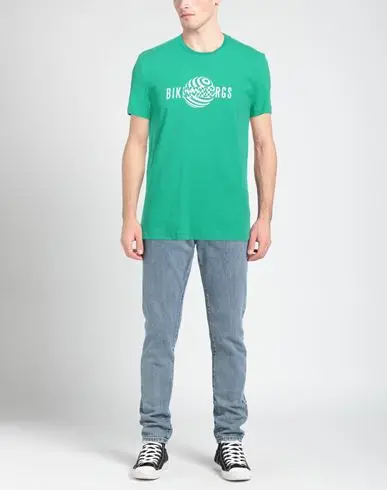 BIKKEMBERGS T-shirt Size Cotton, Elastane - Green