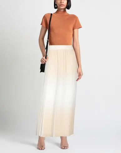 Peserico Pleated Tie-dyed Maxi Skirt - Beige