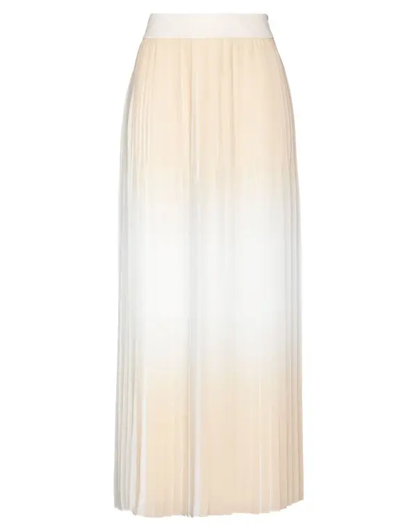 Peserico Pleated Tie-dyed Maxi Skirt - Beige