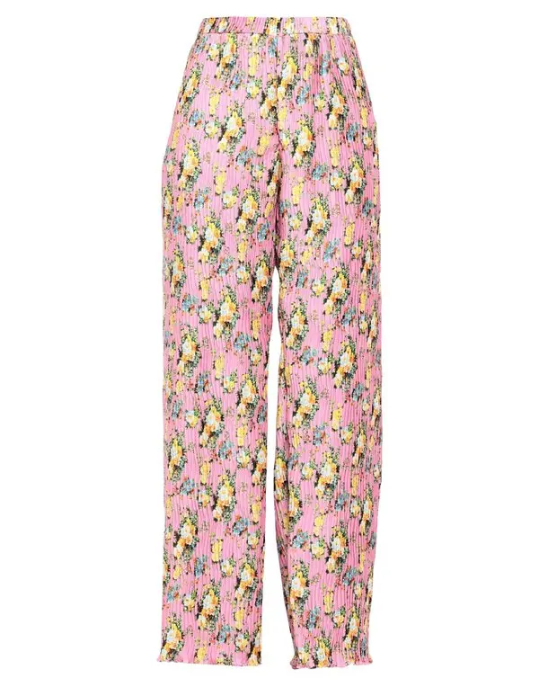 MSGM Floral-print Pleated Pajama Pants - Pink