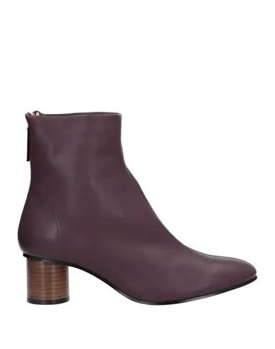 ANNA BAIGUERA Leather Ankle Boots - Purple