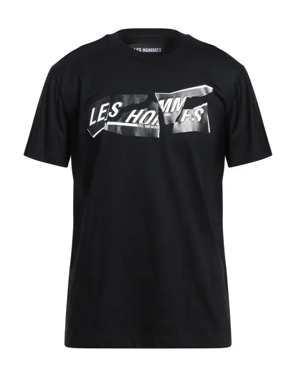 LES HOMMES T-shirt Size Cotton - Black