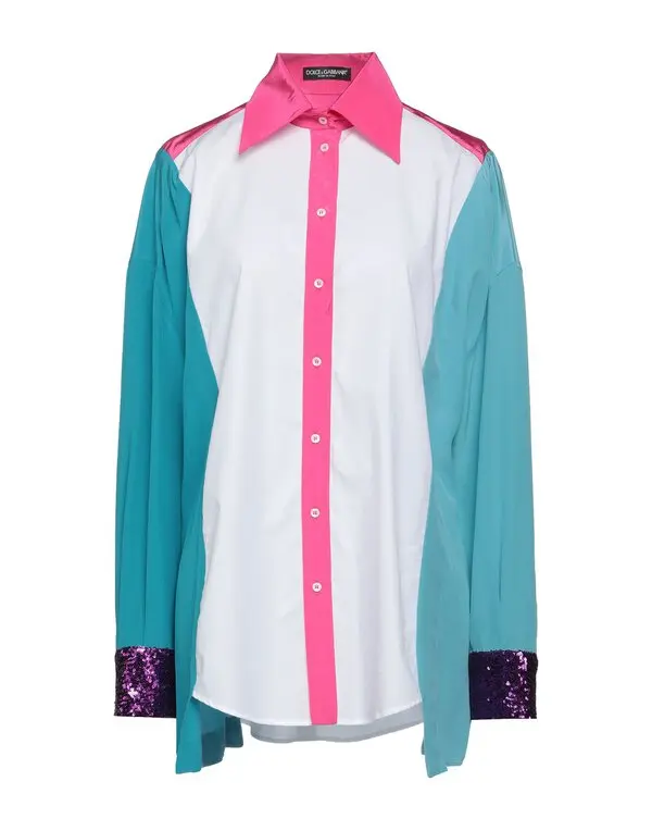 Dolce & Gabbana Multicolor Woven Shirt - Pink