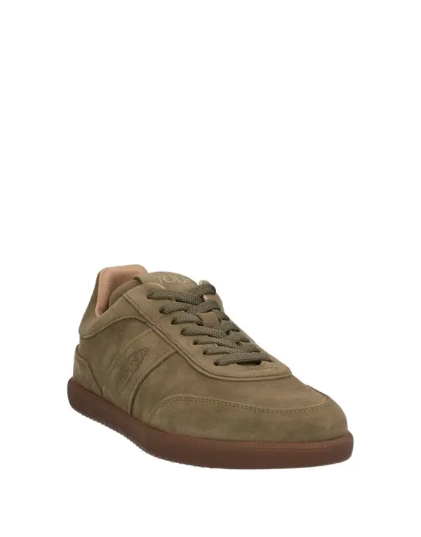 TOD'S Low-top Leather Suede Sneakers - Green