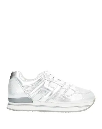Hogan Soft Leather Sneakers - Silver