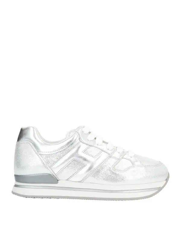 Hogan Soft Leather Sneakers - Silver