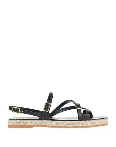 TOD'S Leather Espadrilles - Black