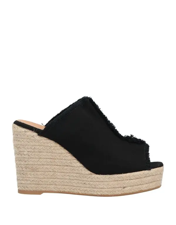 CastaÑer Wedge Espadrille Sandals - Black