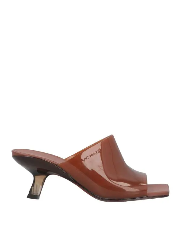 VIC MATIE Slide Sandals - Brown