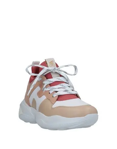 Hogan Leather And Textile Fiber Sneakers - Beige