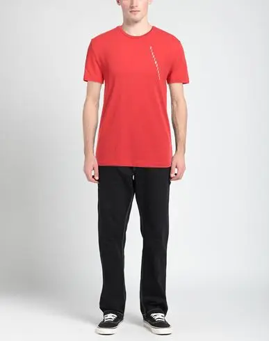 BIKKEMBERGS T-shirt Size Cotton, Elastane - Red