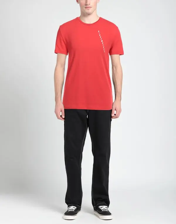 BIKKEMBERGS T-shirt Size Cotton, Elastane - Red
