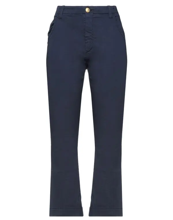 MANILA GRACE Straight-leg Pants - Dark Blue