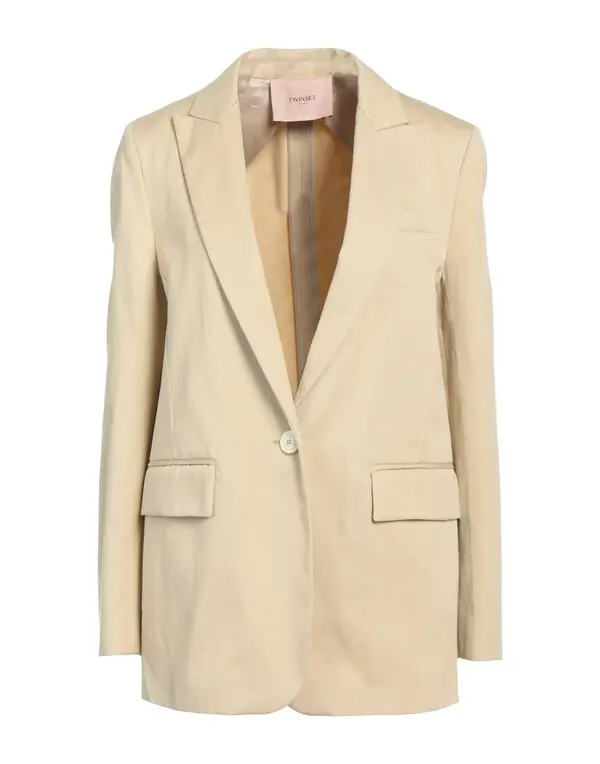 TWINSET Cotton And Linen Blazer - Beige