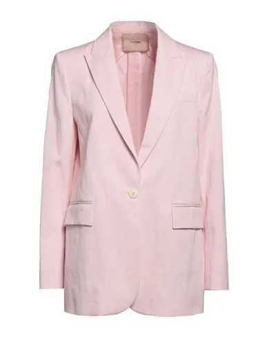TWINSET Cotton Linen Blazer - Pink
