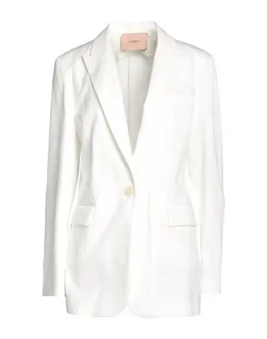 TWINSET Cotton Linen Blazer - White