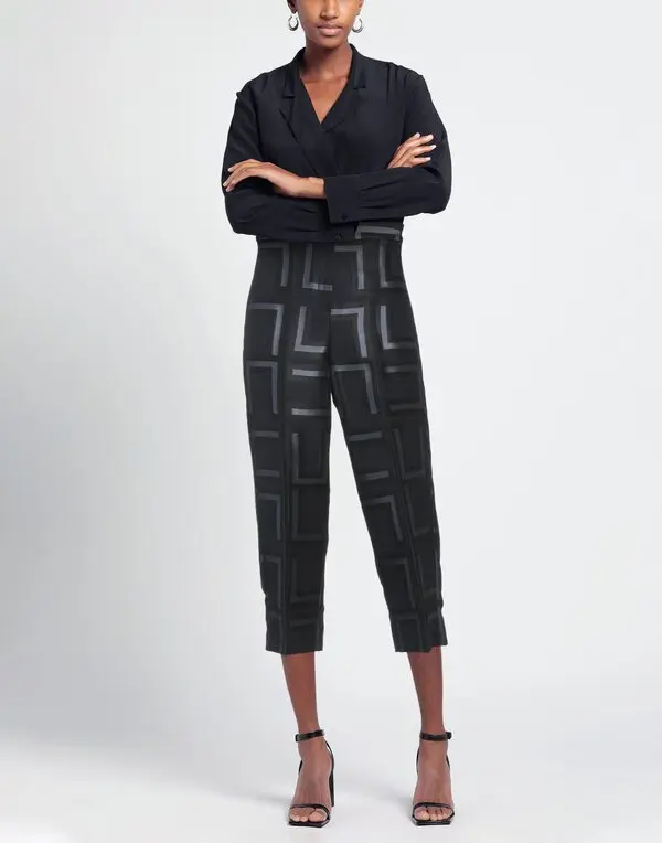 Les Copains Patterned Straight Leg Pants - Midnight Blue