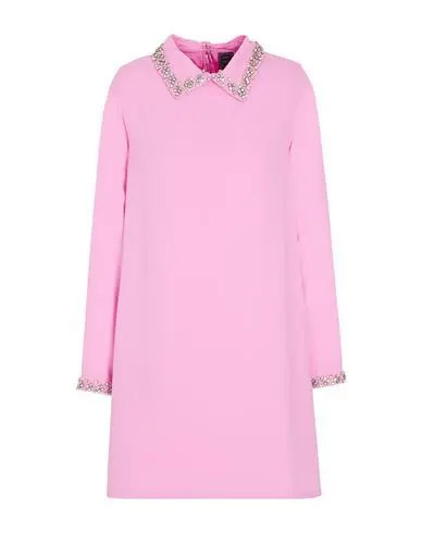 yoox pink dress 8 By Yoox CrêPe Embellished Mini Dress In Pink - 46% Off