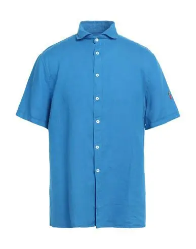 COOPERATIVA PESCATORI POSILLIPO Shirt Azure Size Linen - Blue