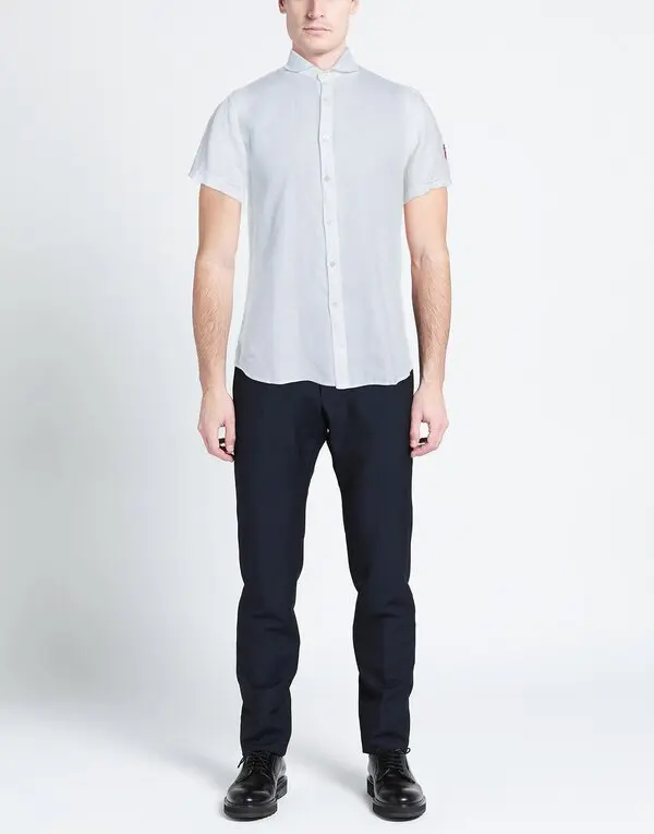COOPERATIVA PESCATORI POSILLIPO Shirt Azure Size Linen - White