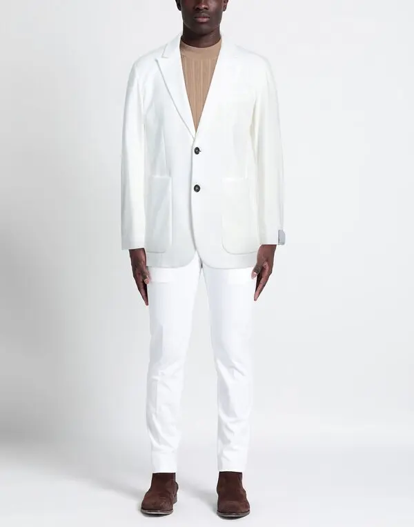 PAOLO PECORA Single-breasted Blazer - White