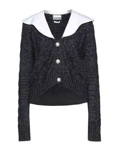 GANNI Mélange Knit Cardigan - Blue