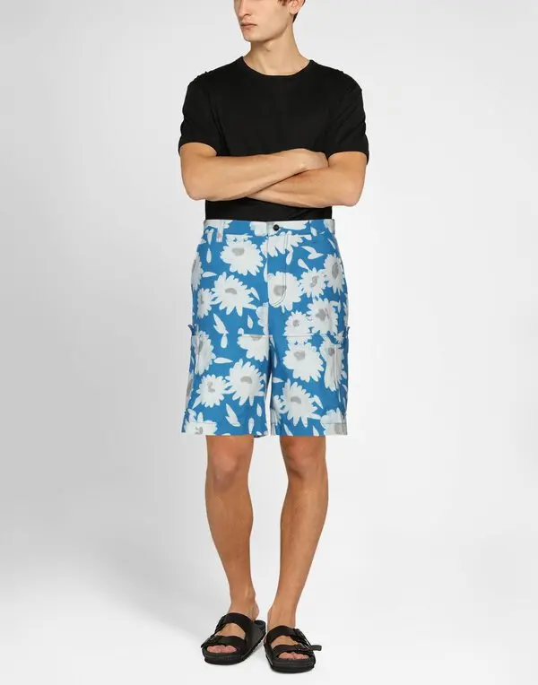 Jacquemus Cotton Floral Bermuda Shorts