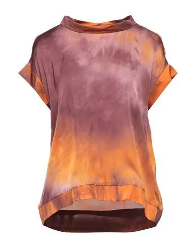 Rossopuro Satin Tie-dyed Top - Orange