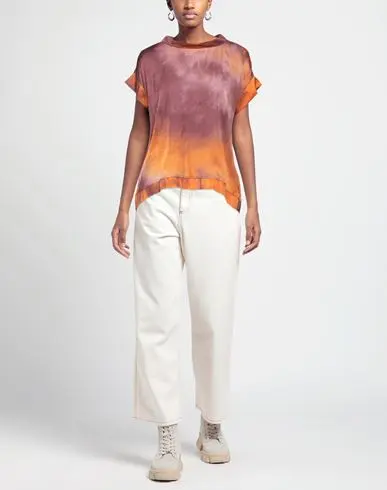 Rossopuro Satin Tie-dyed Top - Orange