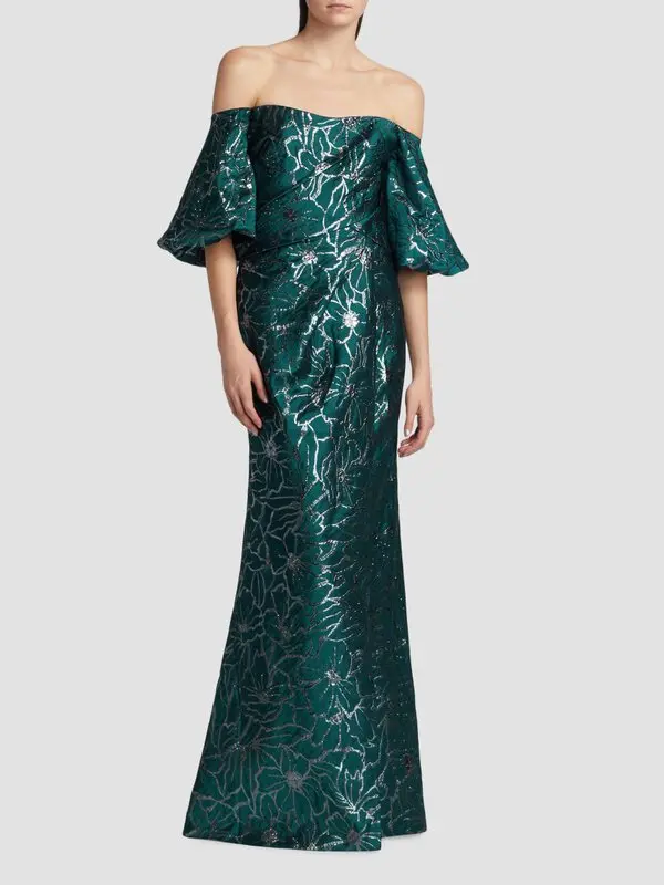 Rene Ruiz Collection Puff-sleeve Gown