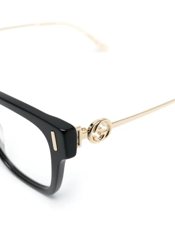 Gucci Gg-logo Square-frame Optical Glasses