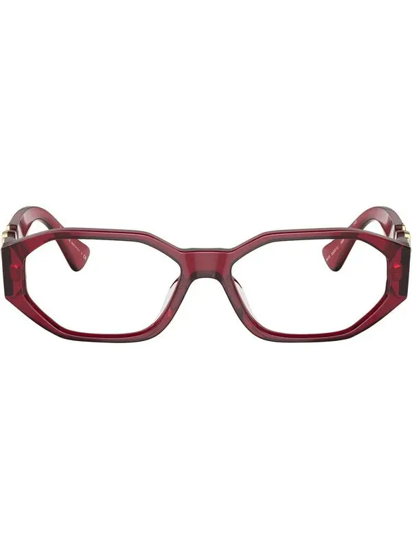 Versace Medusa Plaque Optical Eyeglasses - Red