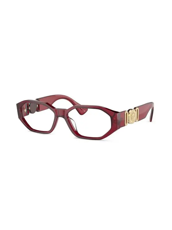 Versace Medusa Plaque Optical Eyeglasses - Red
