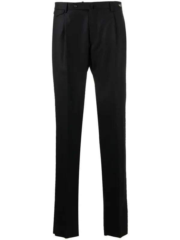 Tagliatore Tailored Virgin Wool Trousers - Black