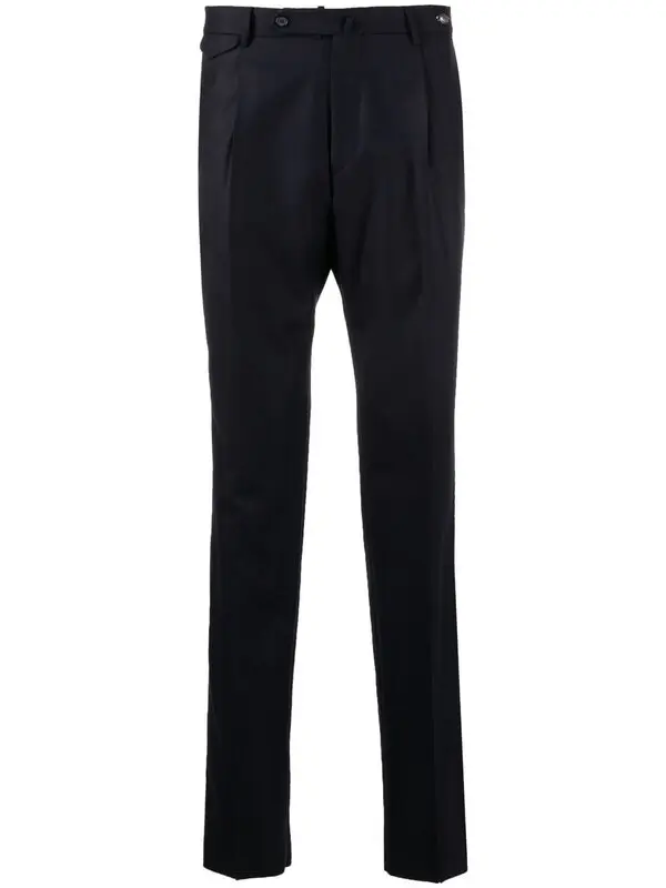Tagliatore Tailored Virgin Wool Trousers - Blue