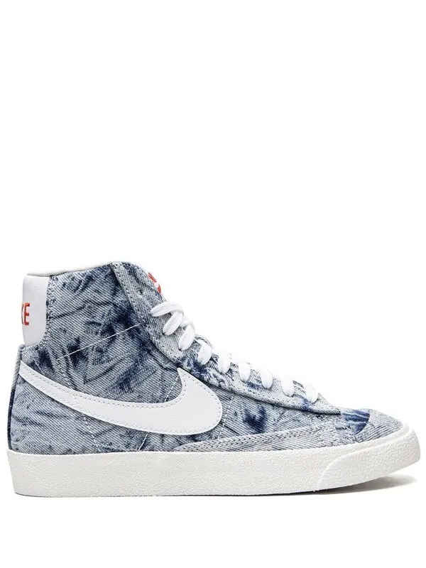 Nike Blazer Mid '77 Washed Denim Sneakers - Blue