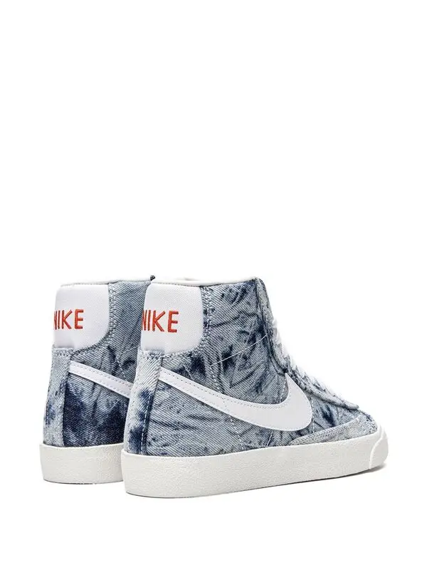 Nike Blazer Mid '77 Washed Denim Sneakers - Blue