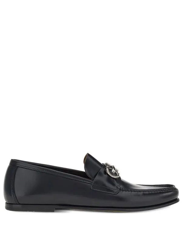 FERRAGAMO Gancini Buckle Loafers - Black