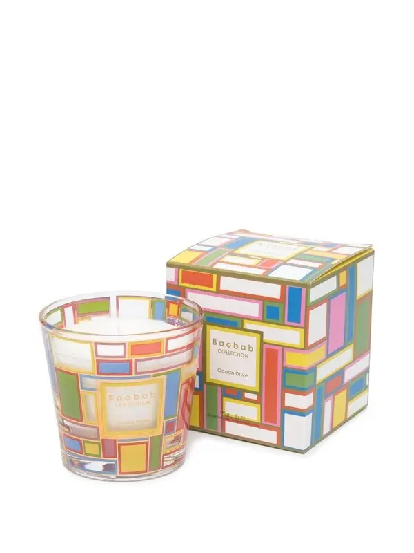 BAOBAB COLLECTION Ocean Drive Geometric-print Candle