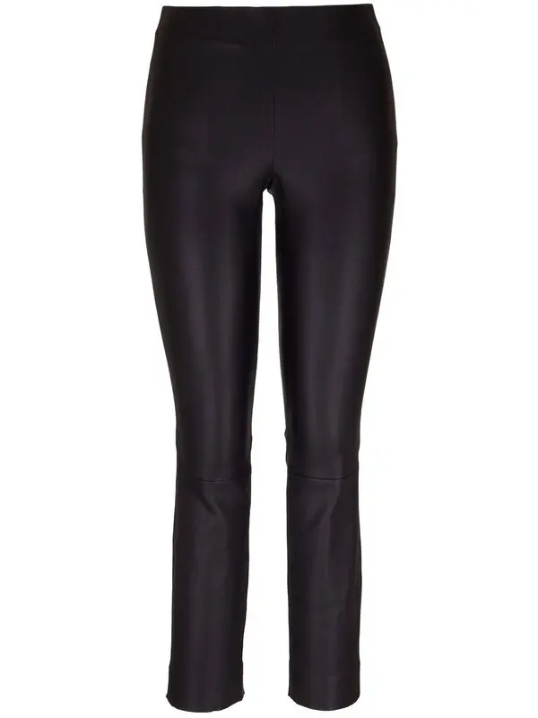 Vince Leather Slim-cut Trousers