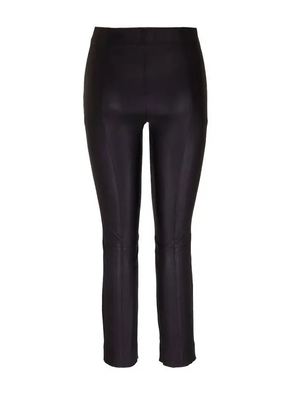 Vince Leather Slim-cut Trousers