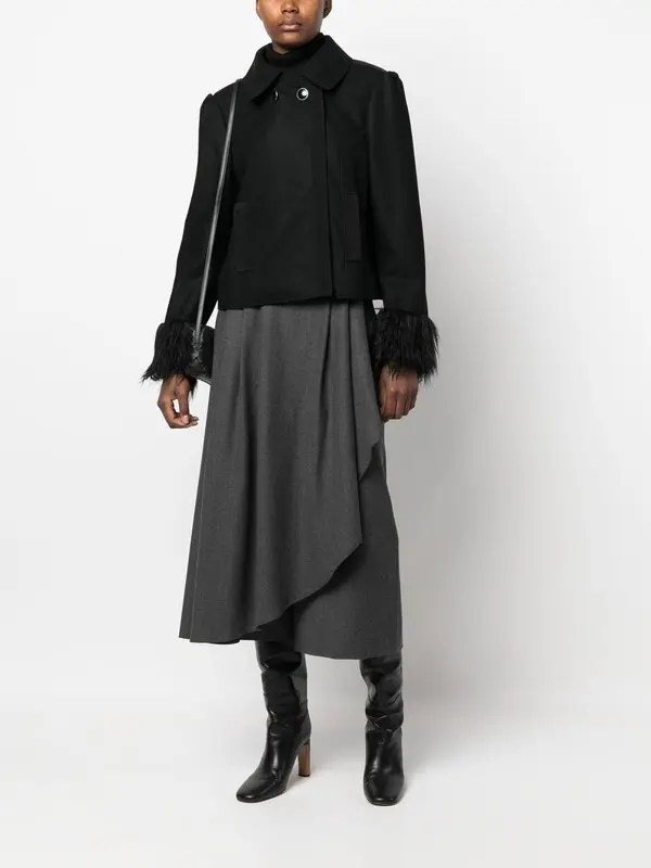 Alberta Ferretti Fringe-cuffs Shirt Jacket